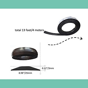 LeadCon 13 Feet Upgrade Vacuum Boundary Marker with Self Adhesive Backing, Magnetic Boundary Markers Strip Works for Neato Shark Roborock Robotic Vacuum Cleaner Boundary Tape