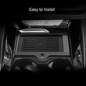 Wireless Charger Pad for BMW X3 G01 2023 2018 2019 2020 2021 2022,Fit for BMW X4 2019 2020 2021 2022 2023 Accessories,Wireless Charging Center Console Mat Organizer
