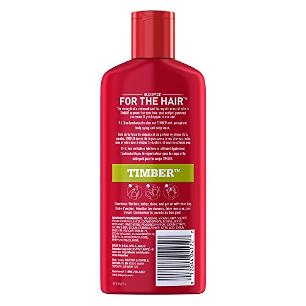 Old Spice Timber with Mint 2 in 1 Shampoo and Conditioner 12 Fl Oz