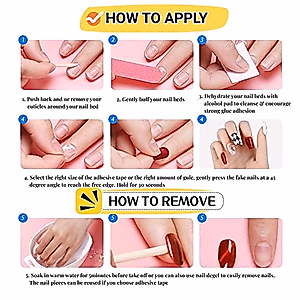 Dr Comfy Long French Press on Nails Coffin, Brown Ballerina Fake Nails with Leopard Print Design, Full Cover Acrylic False Nails for Women and Girls 24PCS…