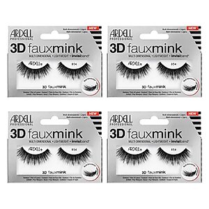 Ardell False Eyelashes 3D Faux Mink 854, 4 pairs