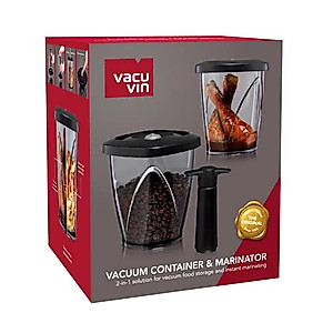 Vacu Vin Vacuum Container - 2-in-1 Food Containers Vacuum for Fresh Food & Food Saver Containers - Food Storage Vacuum Container for Longer Freshness & Instant Marinating - Preserve & Marinate