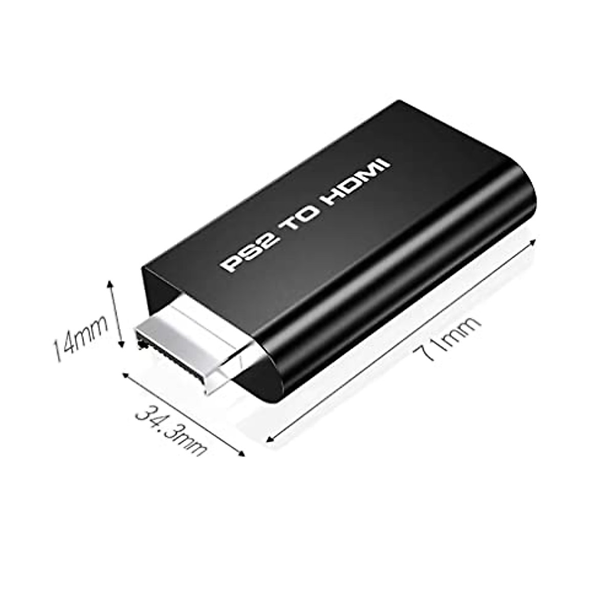 PS2 to HDMI Converter Adapter, Video Converter PS2 to HDMI Converter with 3.5mm Audio Output for HDTV HDMI Monitor Supports All PS2 Display Modes