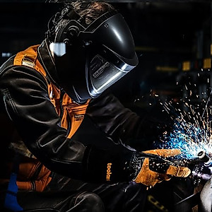 toolant Welding Gloves for Men, Leather Cowhide Mig/Stick Welding Gloves, for Welding, for Grill, for Gardening