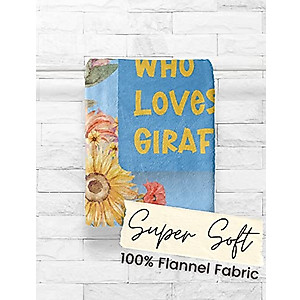 InnoBeta Giraffe Gifts Throw Blanket for Women, Girls, Flannel Plush Bed Blankets, Presents for Giraffe Lovers, Mom, Daughter, Grandma, Wife, Friends, Birthday, Anniversary, Christmas (50"x 65")