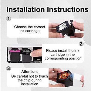 Akouta Remanufactured 67XL Ink Cartridge for HP 67 XL Black Color for HP 67 XL 3YM59A 3YM58A Used in Envy Pro 6452 6455 6458 DeskJet 1255 2732 2752 2755 DeskJet Plus 4140 4152 (1 Black 1 Color)