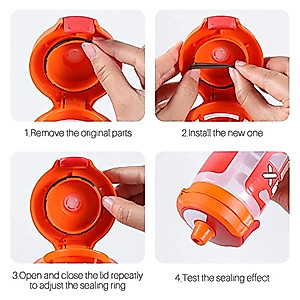 AmapleL 8 Pack Gasket for Gatorade Water Bottle Lid Replacement, Silicone Water Bottle Gasket Replacement Compatible with Gatorade GX Bottle Rubber Seal