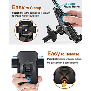 [Upgraded] VANMASS Car Phone Holder Mount [Anti-Slip Soft Silicone & Powerful Suction] Dashboard Windshield Universal Phone Holder Car, Compatible with iPhone 14 13 12 11 Pro Max &Truck/SUV/Jeep (Red)