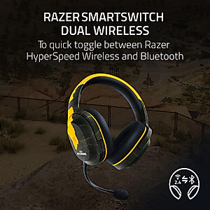 Razer Barracuda X Wireless Gaming & Mobile Headset (PC, PlayStation, Switch, Android, iOS): 2.4GHz Wireless + Bluetooth - Lightweight - 40mm Drivers - Detachable Mic - 50 Hr Battery - PUBG Edition