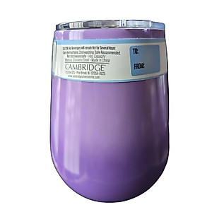 CAMBRIDGE Set of 6 Stainless Steel Wine Tumblers 14oz Stemless Double Wall (Purple Ombre) DIY