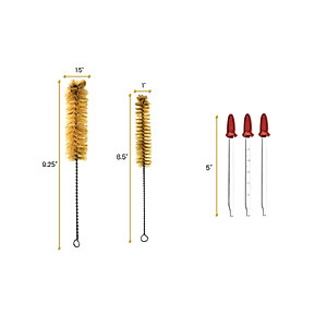 EISCO Graduated Cylinder Set, 9 Pieces - Class B - 5ml, 10ml, 50ml, 100ml Thick Borosilicate 3.3 Glass Cylinders, 3 Glass Droppers, 2 Cleaning Brushes