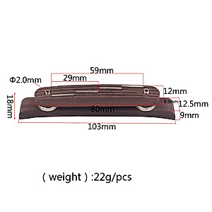 Milisten Acoustic Guitar Bridge Rosewood Jazz Guitar Bridge Bass Guitar Mandolin Replacement Part