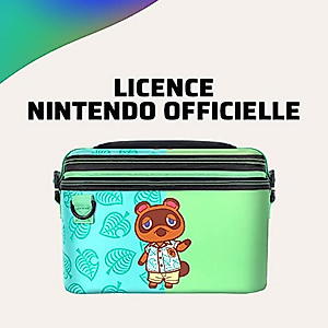 PDP Gaming Officially Licensed Switch Pull-N-Go Travel Case - Animal Crossing - Semi-Hardshell Protection - Protective PU Leather - Holds 14 Games - Works with Switch OLED & Lite - Perfect for Kids