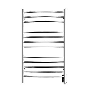 HEATGENE Towel Warmer Wall Mount Electric Plug-in/Hardwired Heated Towel Rack Mirror Polish