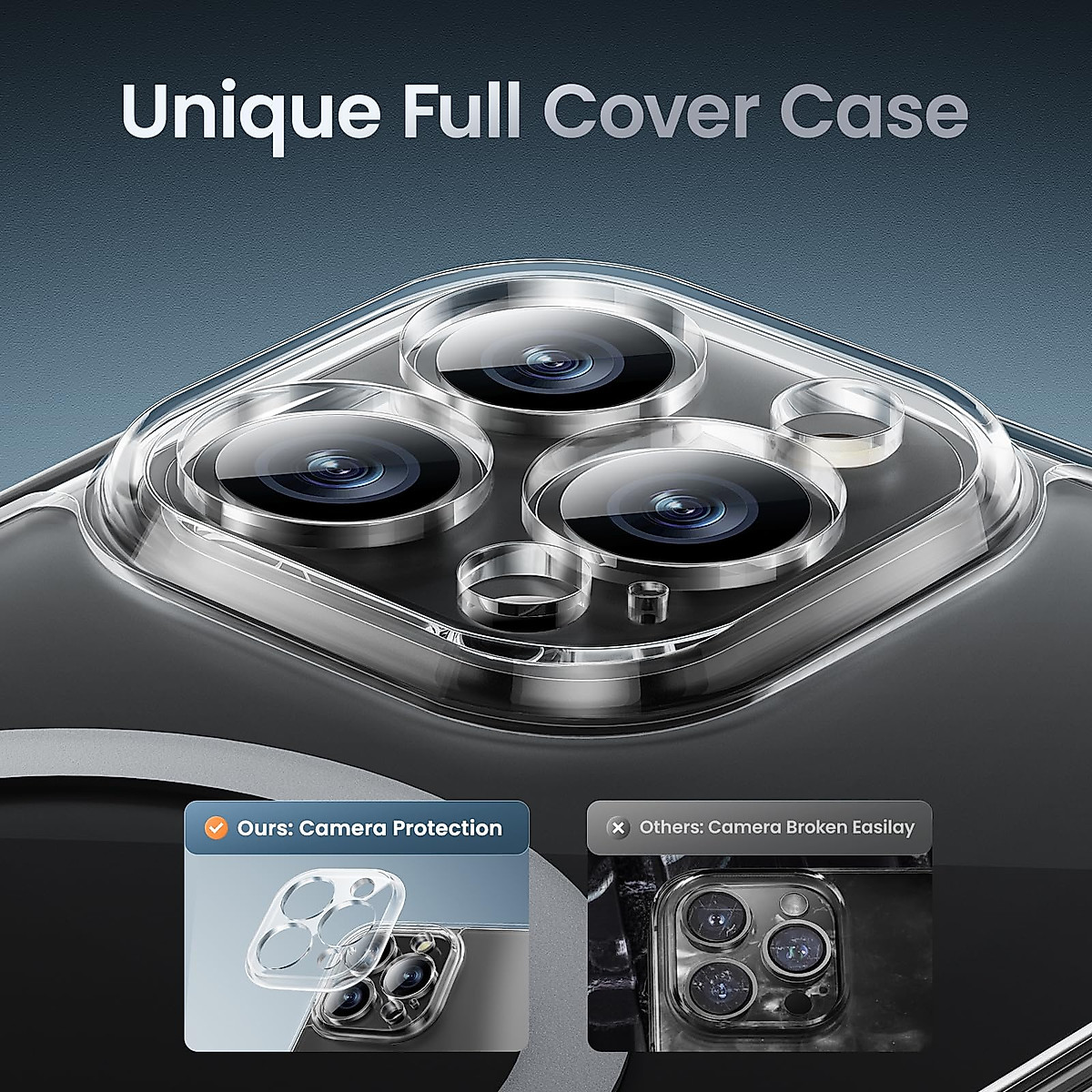 Dysnomia Magnetic Case for iPhone 13 Pro Max Case, Clear Upgraded [Camera Cover] [No.1 Anti Yellowing] [Powerful Magnets], Compatible with MagSafe, Protective Slim Thin Cover, 6.7 inch, Clear