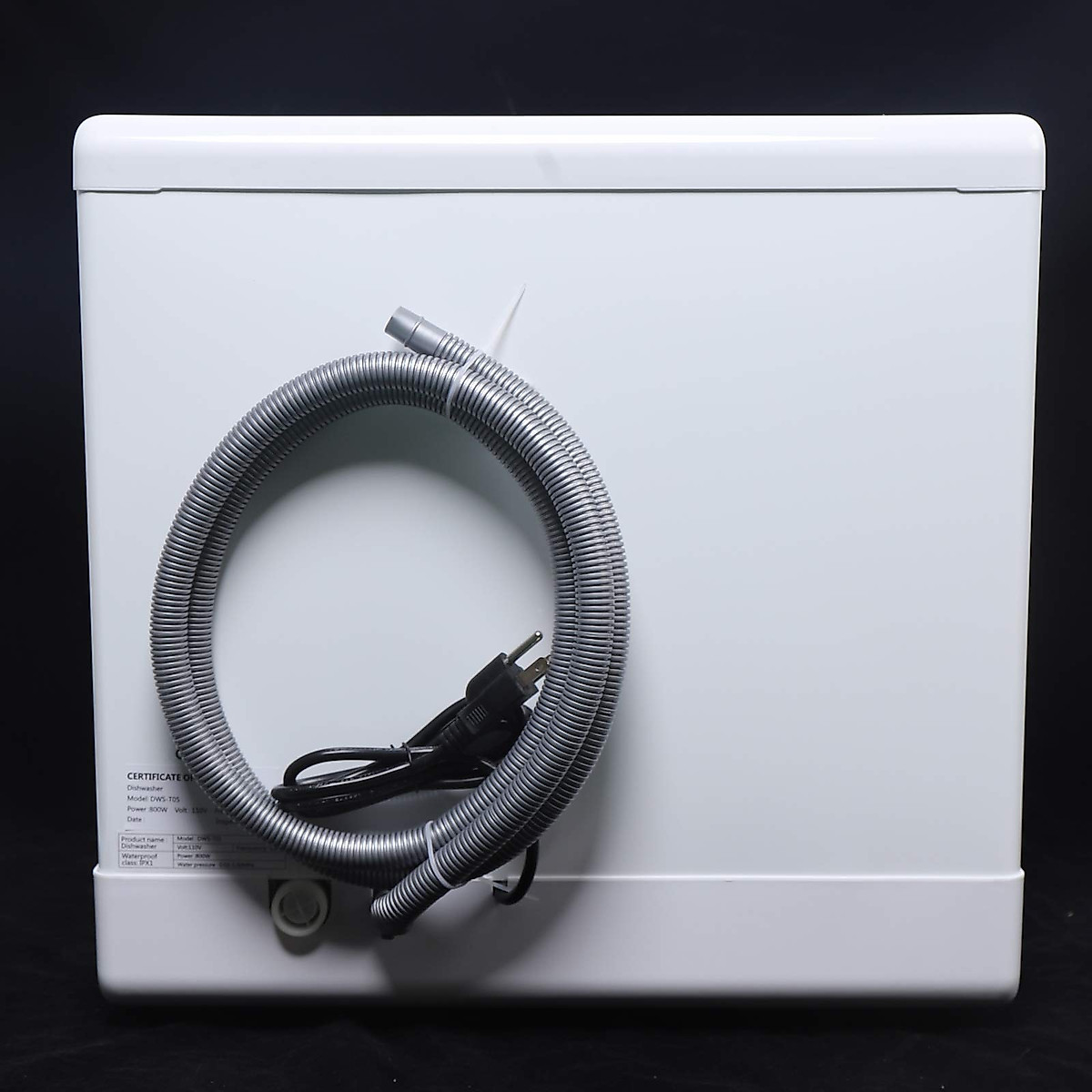 Compact Dishwasher 1200W Mini Portable Countertop Dishwasher 3/4 Washing Program Deep Cleaning for Small Apartments, Dorms and RV (Black 4 Washing Programs)