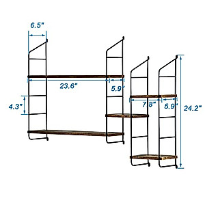 Nothing burger Floating Shelves Wall Mounted, Bamboo Floating Shelves, Bathroom Shelves Wall Mounted for Bathroom, Bedroom, Kitchen, Living Room
