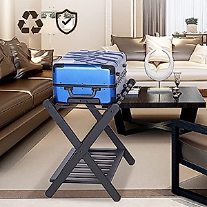 Generic Brands Folding Luggage Rack, Ror Guest Room, Double-Layer Luggage Rack, Easy to Assemble for use in bedrooms, Guest Rooms, Hotels（Updated）