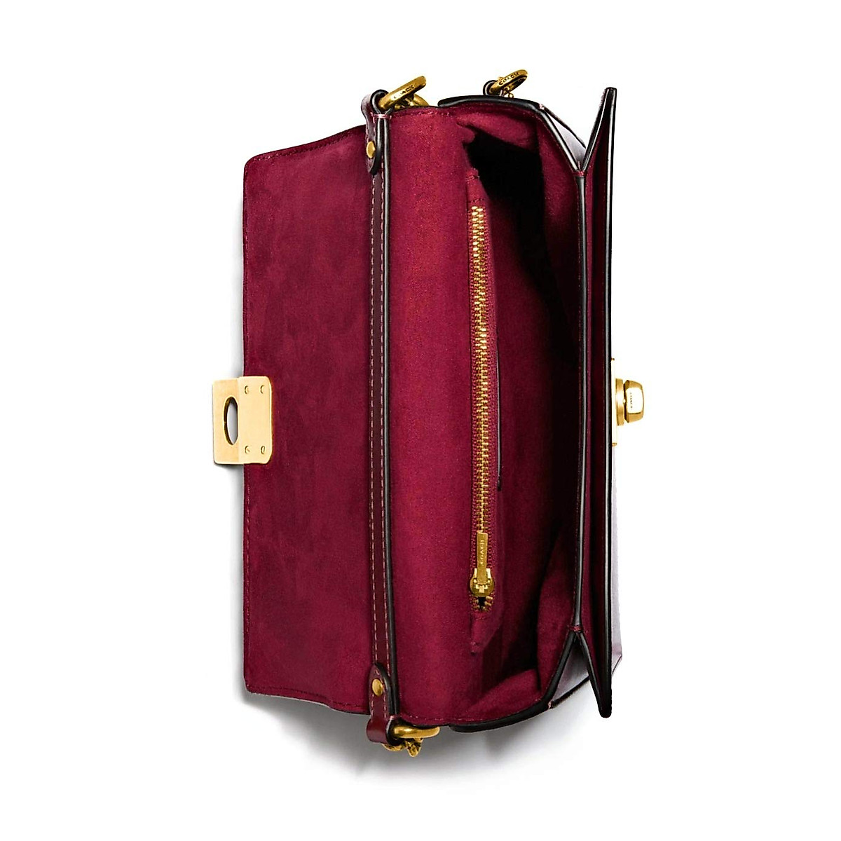 Coach Womens Hutton Shoulder Bag With Weaving Wine Multi