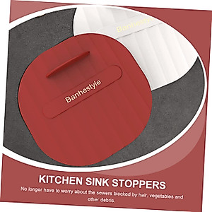 Homoyoyo Toilet Floor Drain Cover Silicone Drain Plug Hair Silicone Drain Cover Bath Drain Stopper Plug Kitchen Sink Stoppers Sewer Drain Strainer Red Filter Cover Tub