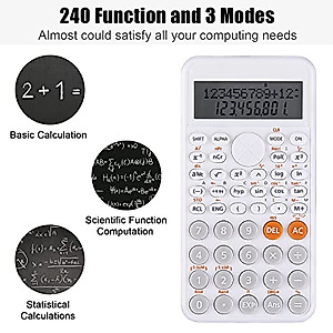 EooCoo 2-Line Standard Scientific Calculator, Cute Desk Accessories, Portable and Cute School Office Supplies, Suitable for Primary School to College Student Use