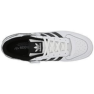 adidas Originals Men's Forum Low Sneaker, White/White/Black, 10.5