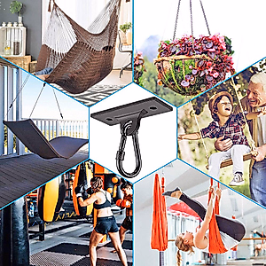 Dolibest Heavy Bag Hangers Brackets, Punching Bag Hangers, Heavy Bag Ceiling Mount with Carabiner for Body Weight Strength Training Systems, Aerial Yoga Swing & Hammock, Resistance Band