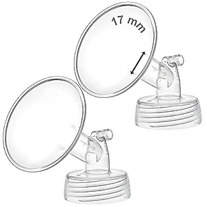 2X 17 mm Maymom Wide Neck Pump Parts Compatible with Spectra S1/S2 Pumps; Incl Wide Mouth Flanges; Not Original Spectra Flange; Replaces Spectra Shield (Two Small Flanges)