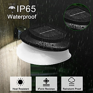 12 Pieces Solar Gutter Solar Lights Outdoor 9 LED Waterproof Gutter Solar Lighting Deck Fence Sun Power Lamps White Light for Garden Backyard Pathway Roof Yard Utility Patio Wall (Black)
