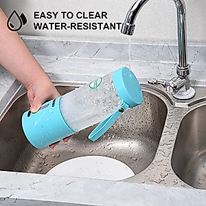 Blend Portable Blender Jet for Shakes and Smoothies, OBERLY Personal Travel Blender for Protein with 4000mAh USB Rechargeable Battery, Crush Ice, Frozen Fruit and Drinks, 18 oz Mini Travel Cup, Blue 1