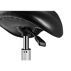 Saddle Stool Rolling Chair Swivel Salon Cutting Stool Adjustable Hydraulic Ergonomic with Wheels