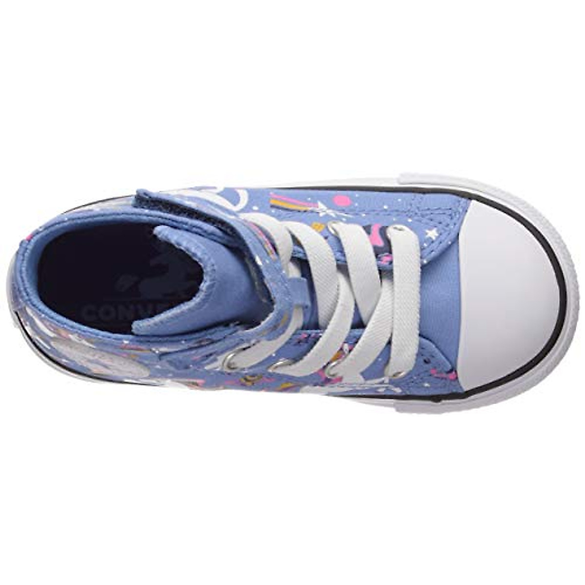 Converse Baby-Girl's Chuck Taylor All Star 1V Unicons Sneaker, Light Blue/Black/White, 3 M US Infant