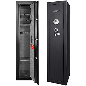BARSKA New Large Quick Access Biometric Rifle Gun Safe Cabinet (13.75 in x 13.38 in x 57 in)