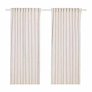 IKEA Hannalill Curtains 1 Pair Beige 304.108.83 Size 57x98