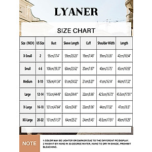 LYANER Women's Deep V Neck Tie Front Knot Long Sleeve Sexy Wrap Crop Top Blouse Solid Black Medium