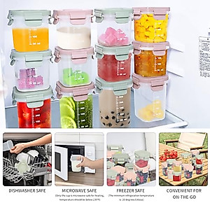 Songhak Baby Food Storage Containers Jars Lids Freezer Plastic Snack Puree Containers With Removable Ice Pack Safe Leak-proof Microwave Dishwasher 12 Set