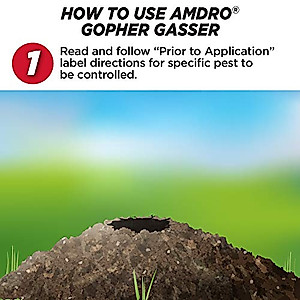 Amdro Gopher and Mole Killer, 6 Gassers, 0.75 oz