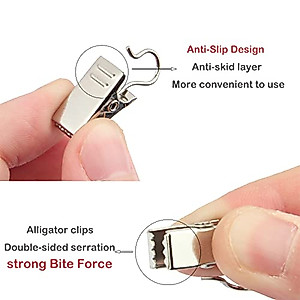 JFFX 50 Pcs Curtain Clips with Hooks, Heavy Duty Metal Shower Clip Hook Set for Hanging Photos Art Craft Display Home Decoration