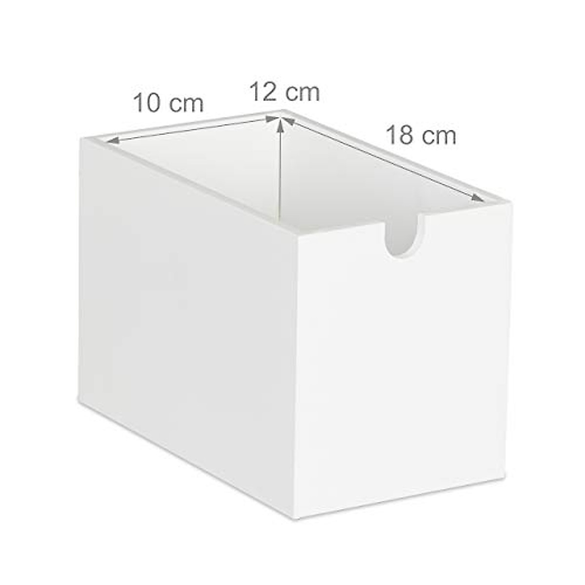 Relaxdays Desk Organiser, 2 Drawers, Office Storage Box, HxWxD: 14.5 x 24.5 x 20 cm, Bamboo & MDF, White