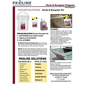 Proline Solutions Scavenger-Cherry Trash Chute and Dumpster Wash, Concentrated Professional Janitorial and Maintenance Product. 1Gal, 128 Fluid oz