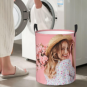 Custom Laundry Hamper For Kids Adults Personalized Dirty Clothes Large Storage Basket Collapsible Customized Waterproof Laundry Baskets With Handle For Bathroom Living Room Bedroom Home