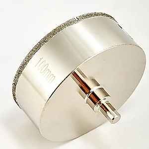 4 Inch (100mm) Diamond Hole Saw with Pilot Bit, DaduoRi 4" Tile Tip Coated Hole Saw with Guiding Drill Bit in The Center for Glass, Porcelain Tile,Ceramics, Marble and Granite