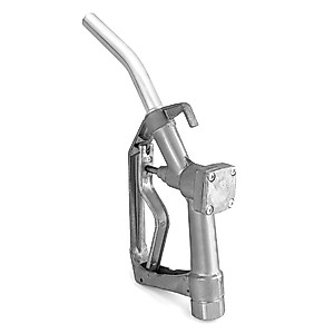 QWORK Fuel Nozzle, 3/4 in. NPT Manual Fuel Nozzle with Swivel | For Manual and Electric Fuel Pumps | Gasoline and Diesel |Max Pressure 50 PSI