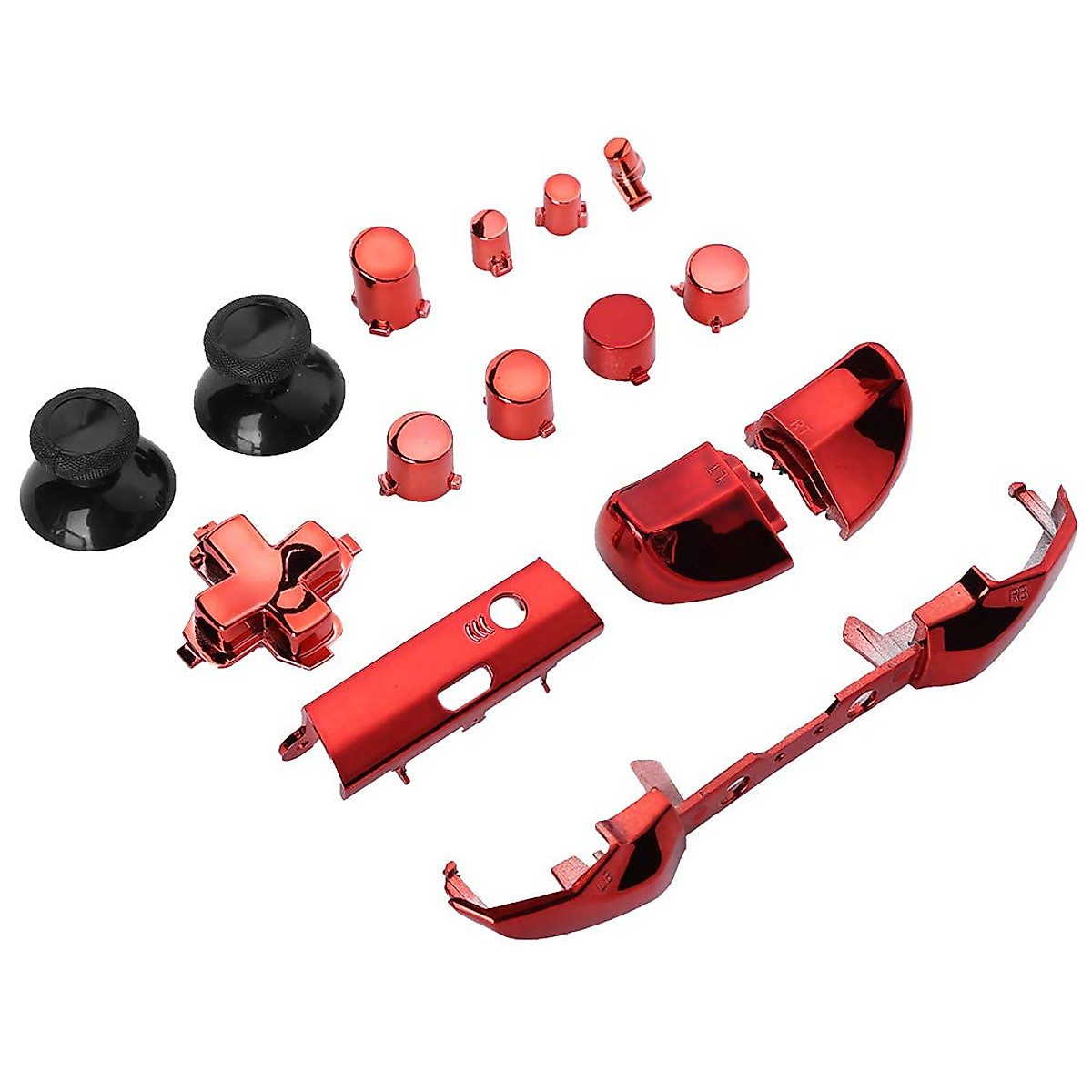 Button Replacement Left Right 4PCS ABXY Buttons Red/Blue Gamepad Controller Repair Parts Buttons for Xbox One Slim Gamepad Controller(red)