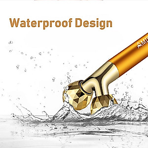 Amirce Face Massager Roller Golden 3D Roller Electric Facial Roller and T Shape Facial Roller Massager Kit Face Roller