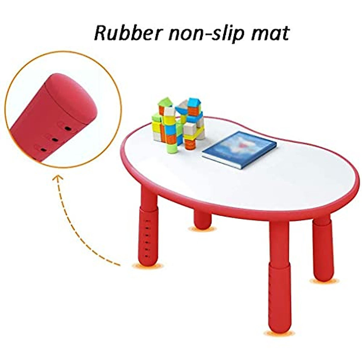 Walnut Children's Table and Set Kindergarten Can Be Raised and Lowered Plastic Baby Game Table Graffiti Belt Storage Tablo