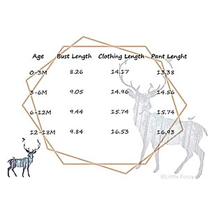 Baby Boys Girls Cute Deer Little Man Long Sleeve Plaid Clothes Outfit Set（0-3Moths）