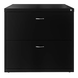 Hirsh Home Office 30 in. Wide 2 Drawer Lateral File Cabinet in Black, Fully Assembled
