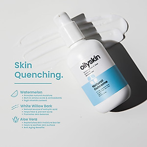 Natural Outcome Oily Skin Moisturizer | Oil Free Daily Facial Moisturizer Gel w/Hyaluronic Acid | Watermelon & Aloe Vera Hydrating Face Lotion | Non-Greasy Lotion for Oily Skin Types | 4 oz