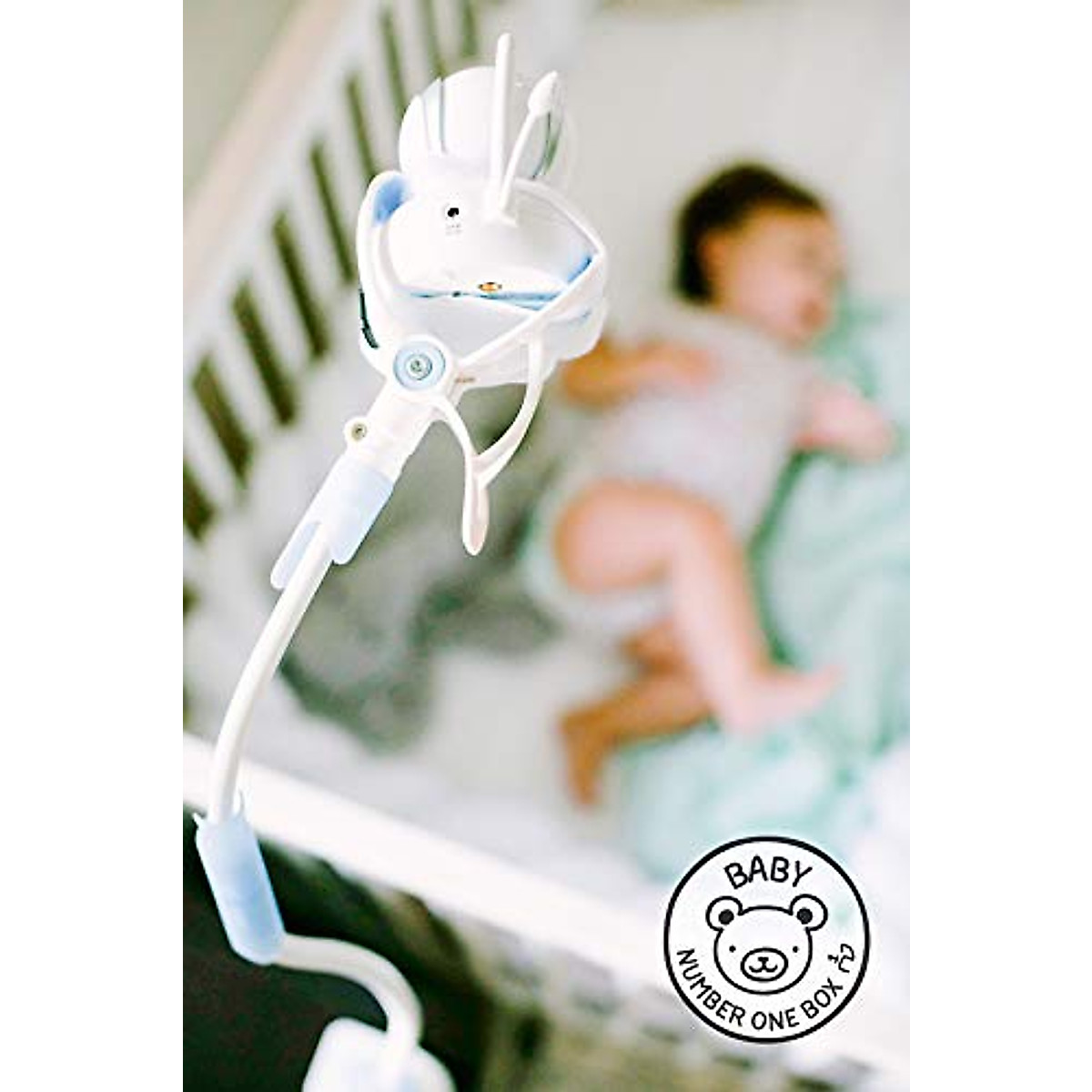 FlexxiCam | Universal Baby Monitor Holder with Strap | Flexible Baby Camera Mount Shelf | No Drilling | A Safer Monitor Stand for Your Baby